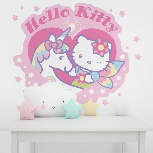 🥇 Vinyle et autocollants murs hello kitty 🥇