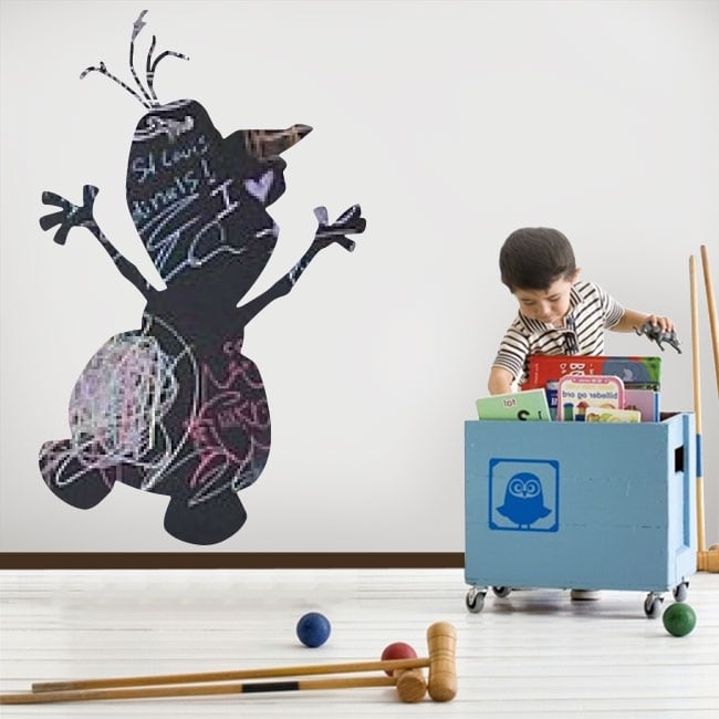 🥇 Vinyles tableau noir disney olaf frozen 🥇