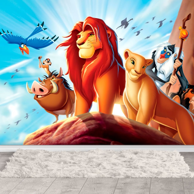 🥇 Papier peint ou murale lion king pumba timon rafiki mountain 🥇
